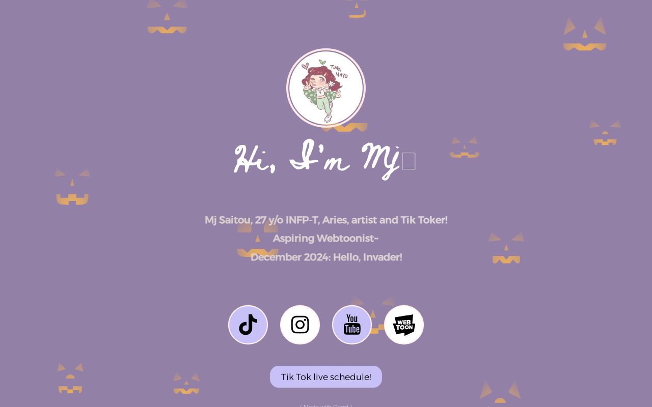 Mj’s Business card